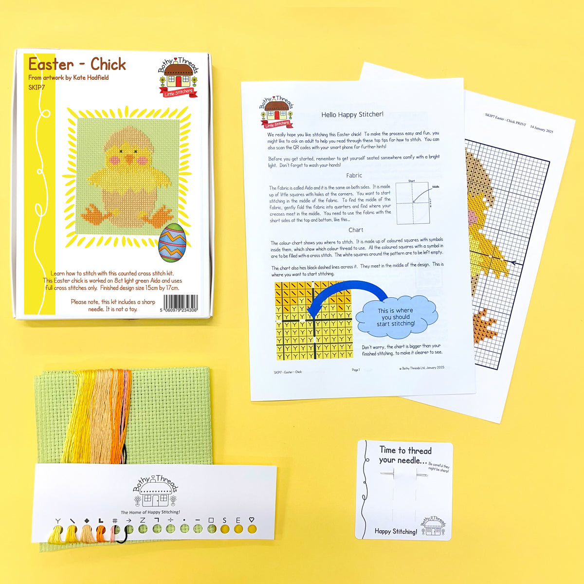 Easter Chick Cross Stitch Kit - Bothy Threads – Cotton Club Crafts