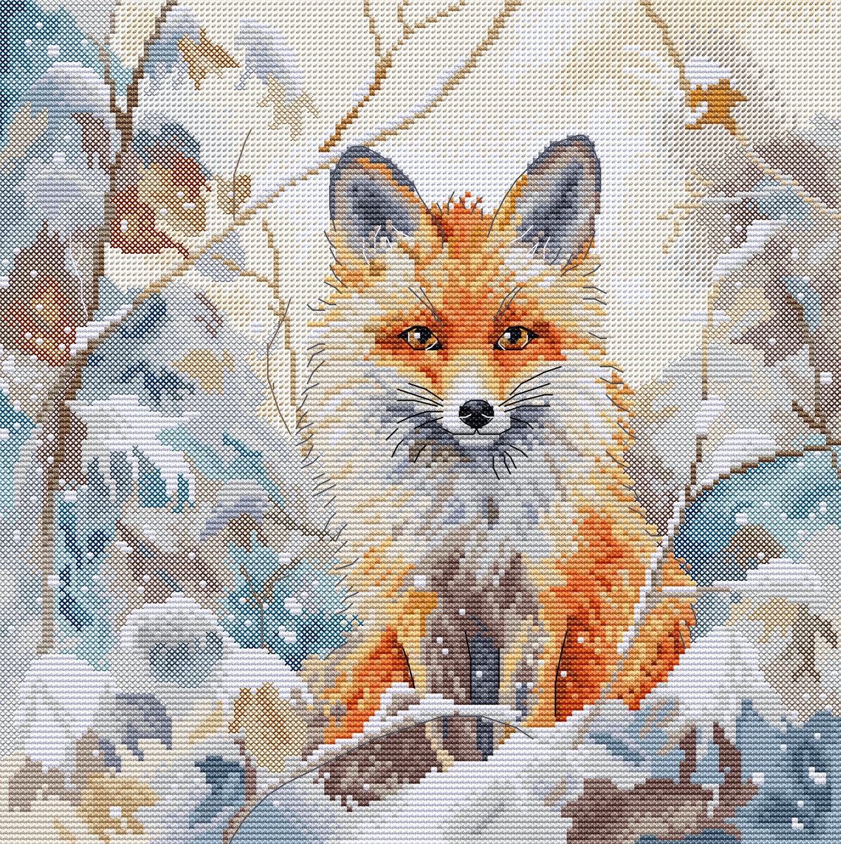 The Huntress (Fox) Cross Stitch Kit - HobbyJobby – Cotton Club Crafts