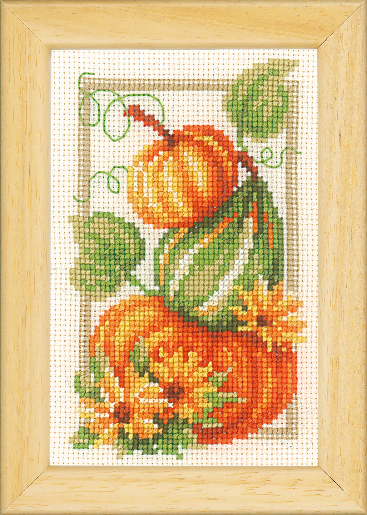 Counted Cross Stitch Kit ~ Miniature Autumn Set of 3 – Cotton Club Crafts