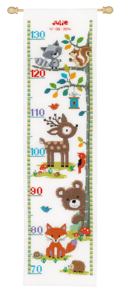 Counted Cross Stitch Height Chart ~ Forest Animals II – Cotton Club Crafts