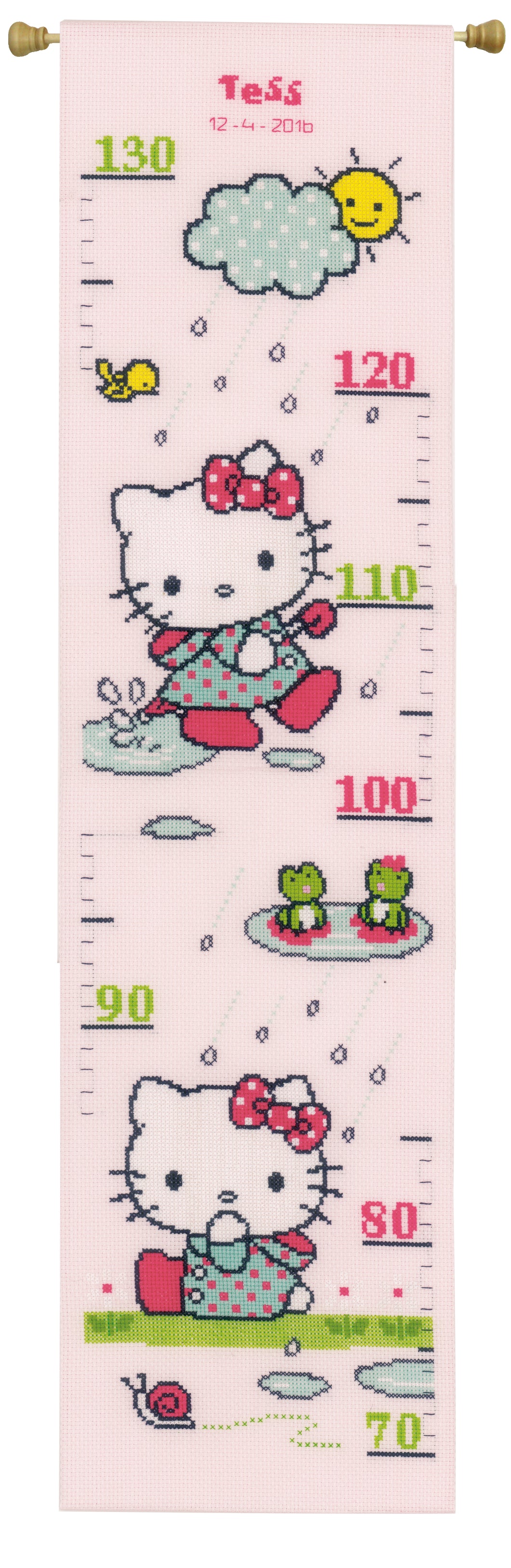 Counted Cross Stitch Height Chart ~ Hello Kitty Rainy days – Cotton ...