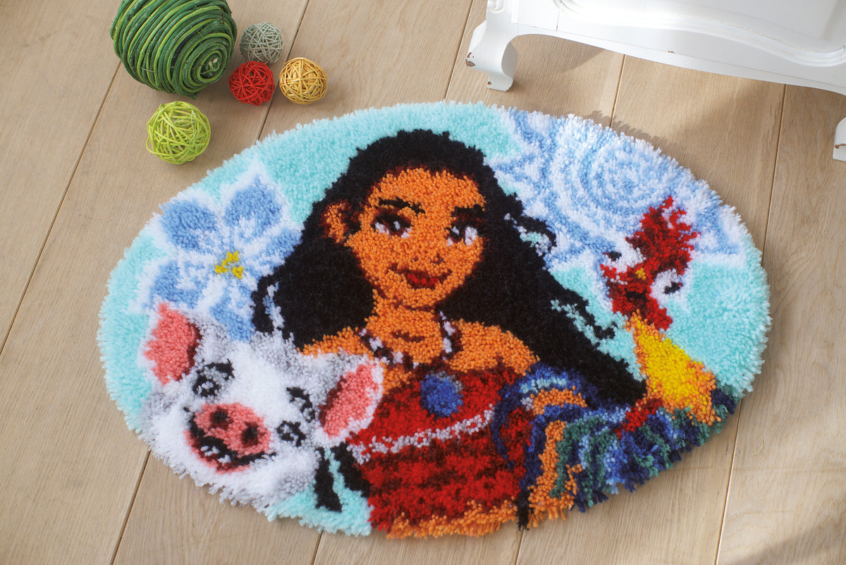 Shaped Rug Latch Hook Kit ~ Disney Moana – Cotton Club Crafts