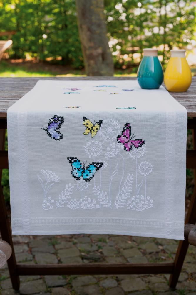 Table Runner Embroidery Kit ~ Butterfly Dance – Cotton Club Crafts