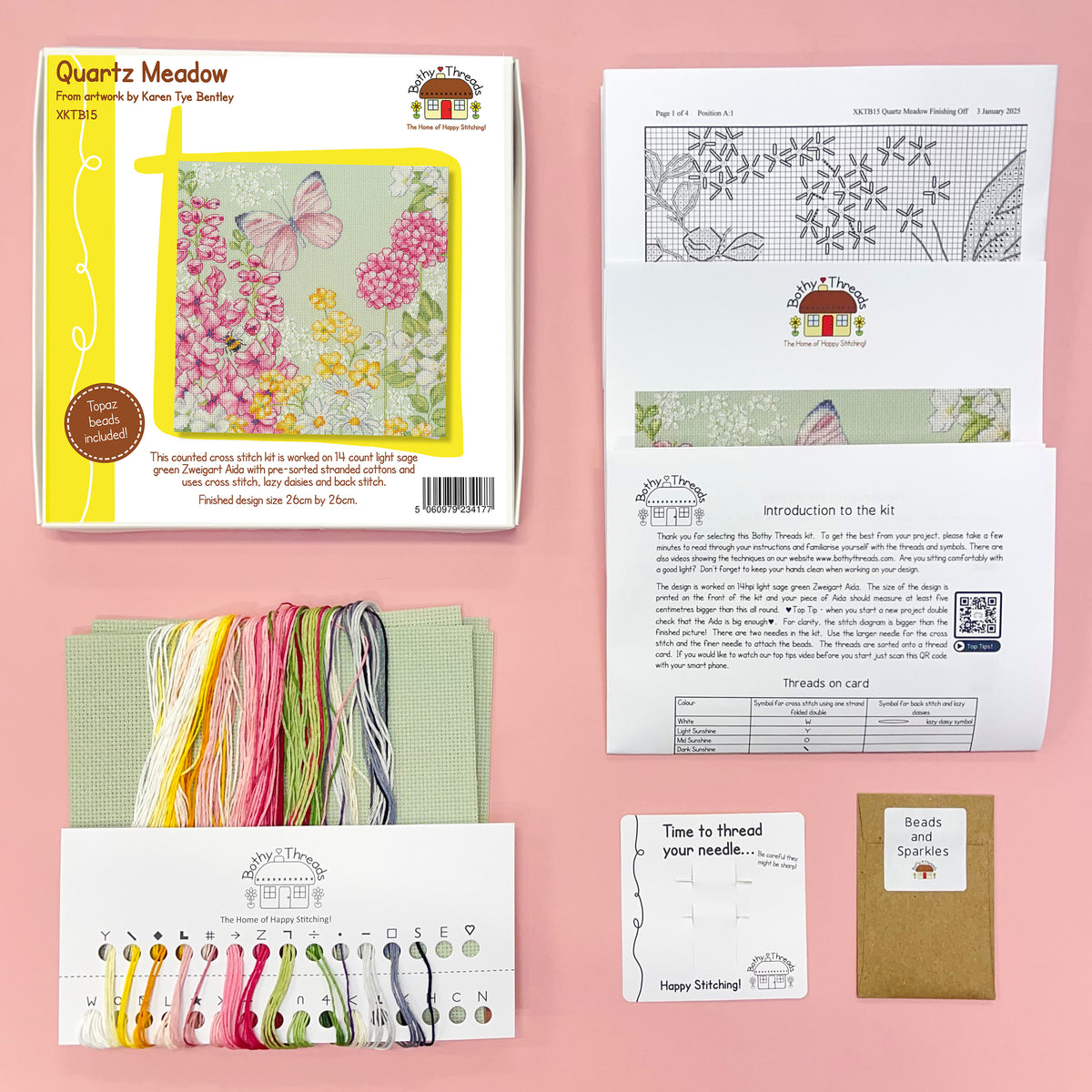 Quartz Meadow Cross Stitch Kit - Bothy Threads – Cotton Club Crafts