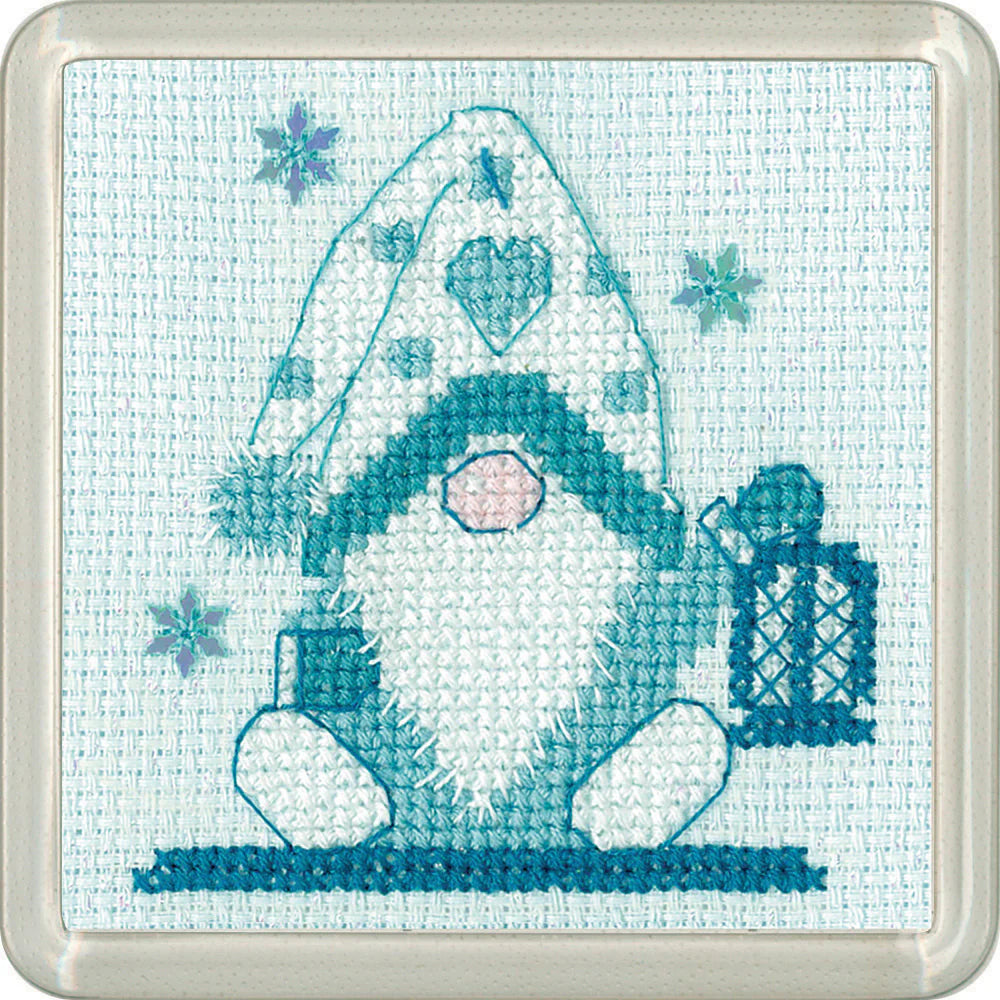 Gonk Lantern Frosted Coaster Cross Stitch Kit - Heritage Crafts ...