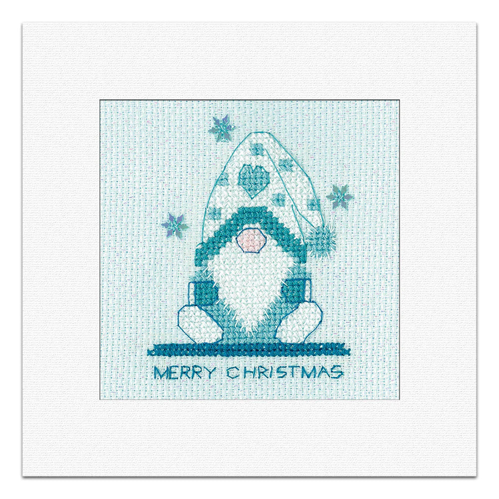 Frosted Gonk Christmas Card Cross Stitch Kit - Heritage Crafts – Cotton ...