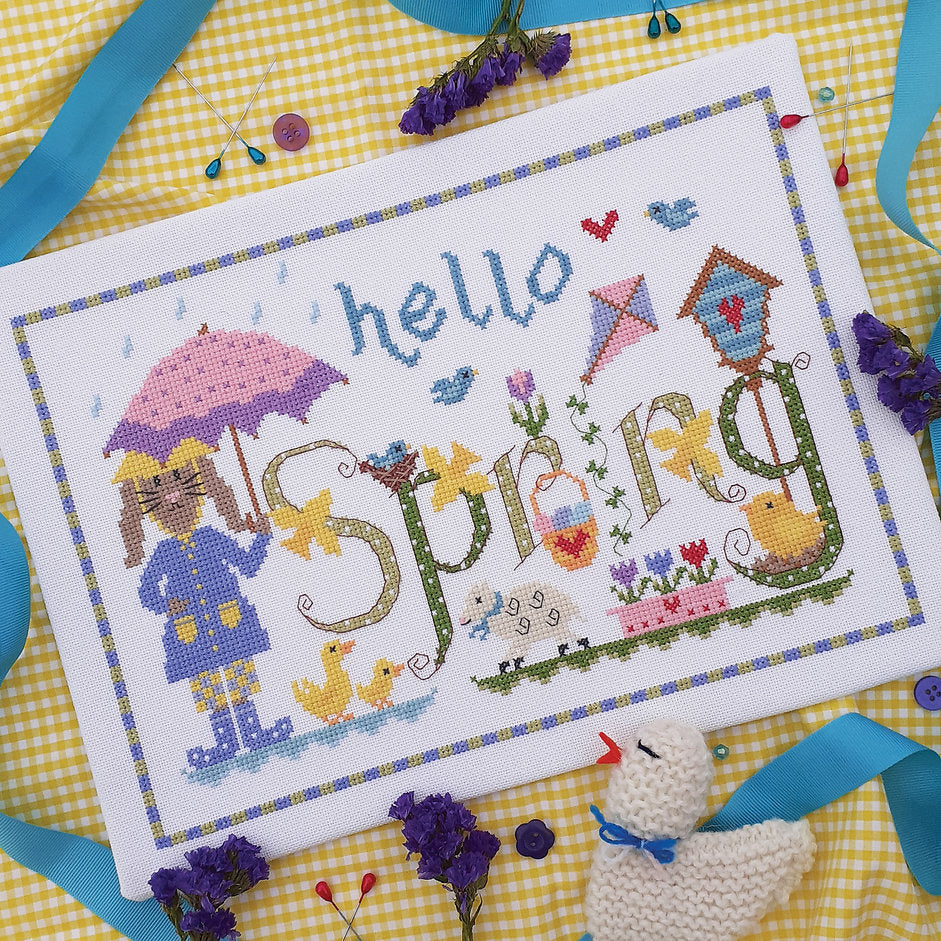 Nia ~ Counted Cross Stitch Kit ~ Hello Spring – Cotton Club Crafts