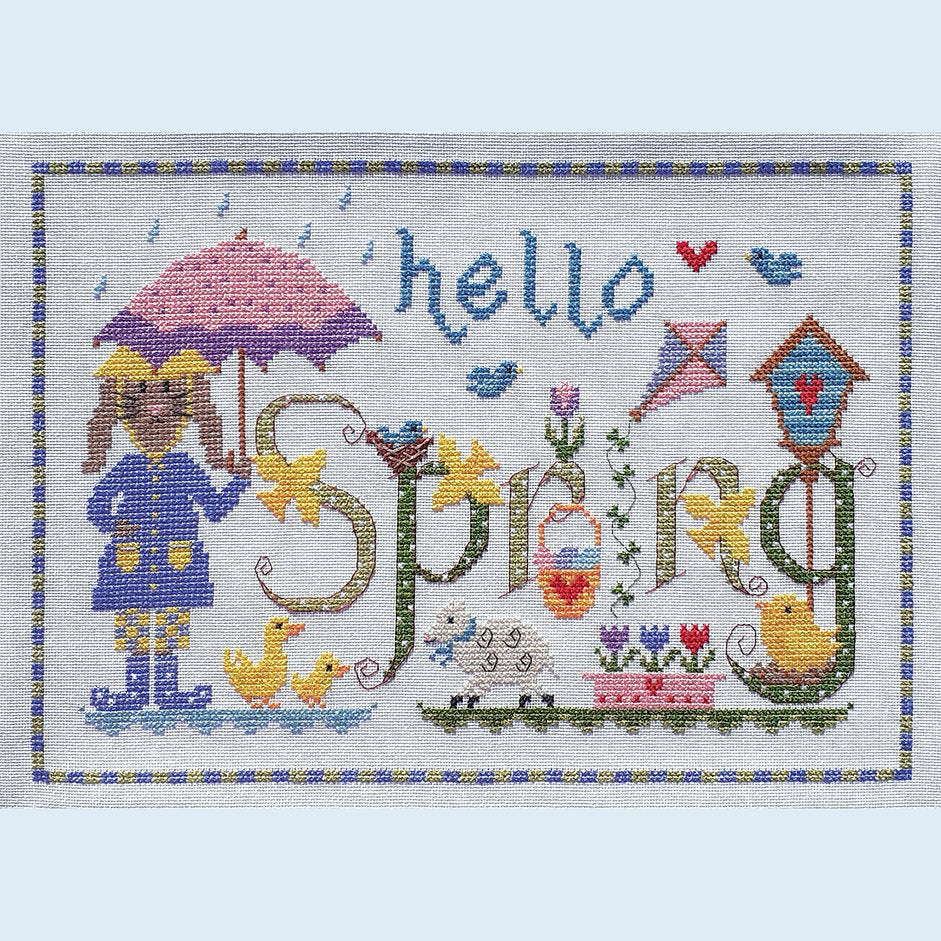 Nia ~ Counted Cross Stitch Kit ~ Hello Spring – Cotton Club Crafts