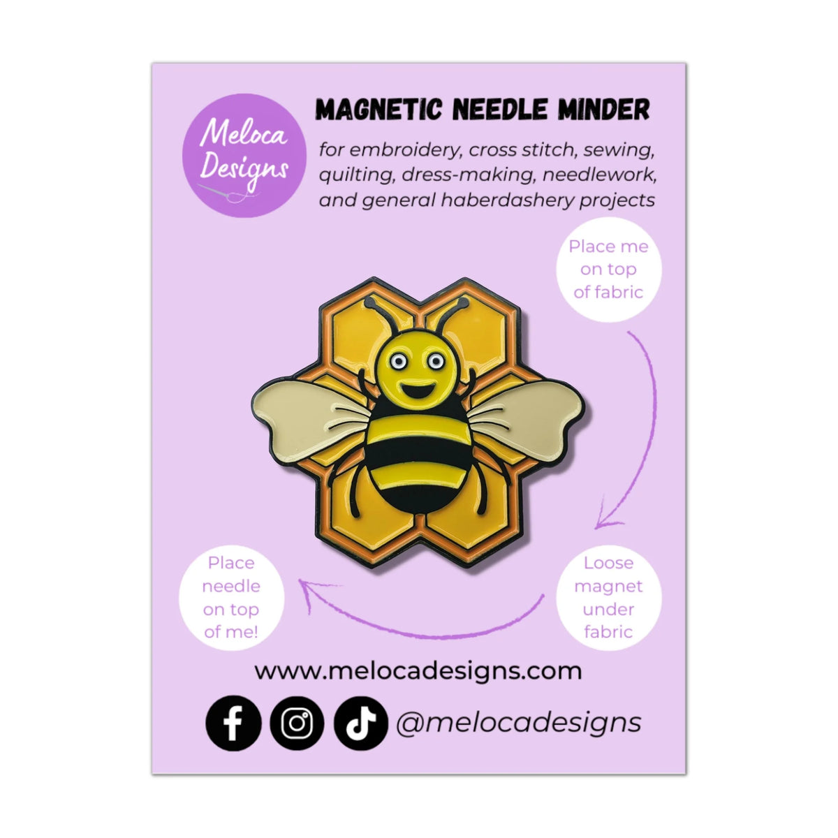 Meloca Designs ~ Needle Minder ~ Bee – Cotton Club Crafts